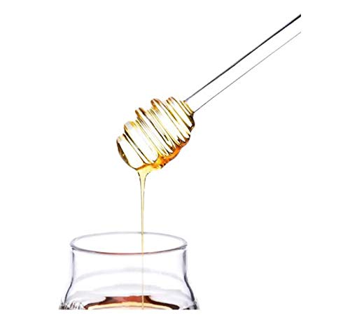 Glass Honey Dipper Sticks,Honey Dipper Spoons Stick Bee Honey Spoon Stirring Scooper For Durable Kitchen Honey Tools,2pcs