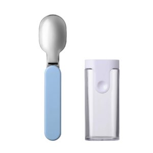 Mepal Ellipse Nordic Blue Foldable Spoon-Reusable-Cutlery for Travel-Ideal for Cereal Cups to Go-Dishwasher Safe, zzzz-s