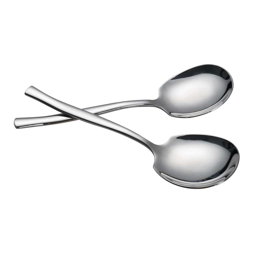 Xowine Stainless Steel Buffet Serving Spoon, 6-Piece Large Serving Spoons