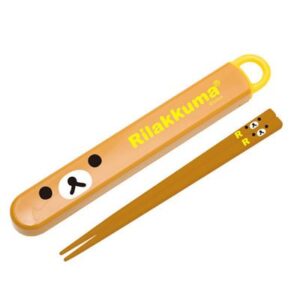 rilakkuma bento chopsticks with bear face by san-x