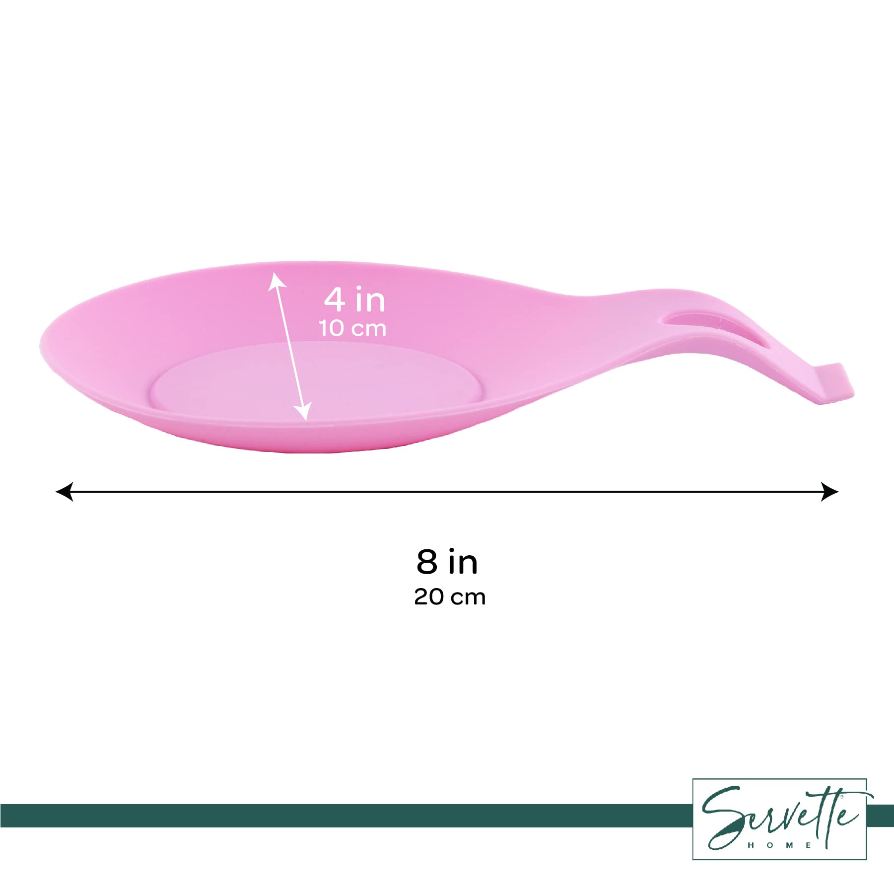 Silicone Spoon Rest for Kitchen Spoon Holder - Pink