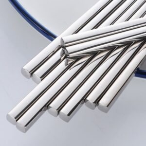 Buyer Star 5-Pair Silver Stainless Steel Chopsticks Metal Reusable Chopsticks Chinese Square Chopsticks