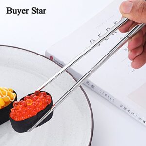 Buyer Star 5-Pair Silver Stainless Steel Chopsticks Metal Reusable Chopsticks Chinese Square Chopsticks