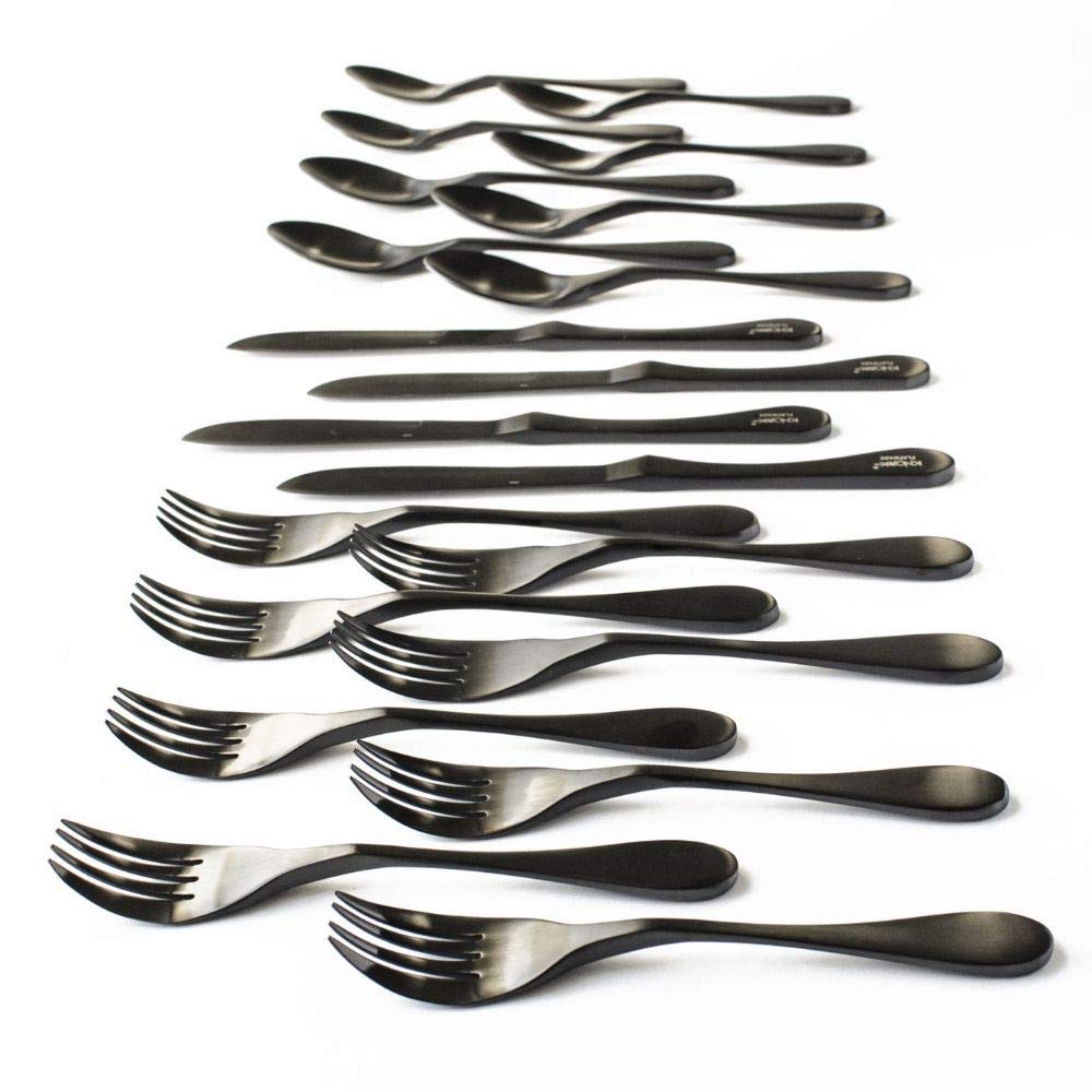 Knork Black Matte Titanium Coated Stainless 20-Piece Set