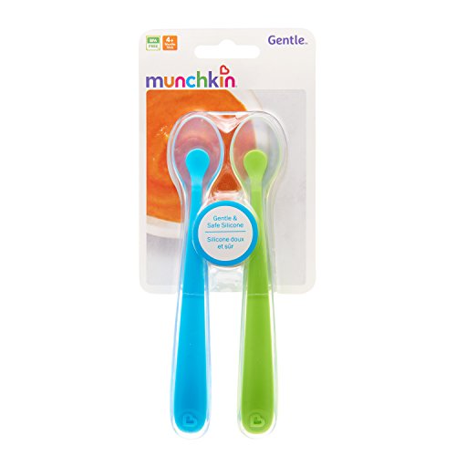 Munchkin Gentle Silicone Spoon, Blue/Green