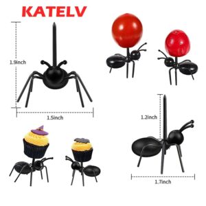 12 PCS Ants Toothpicks Food Fruit Picks Decoration Ant Shape Forks Snack Cake Dessert Tableware for Home Party Dinner Fruit Pick