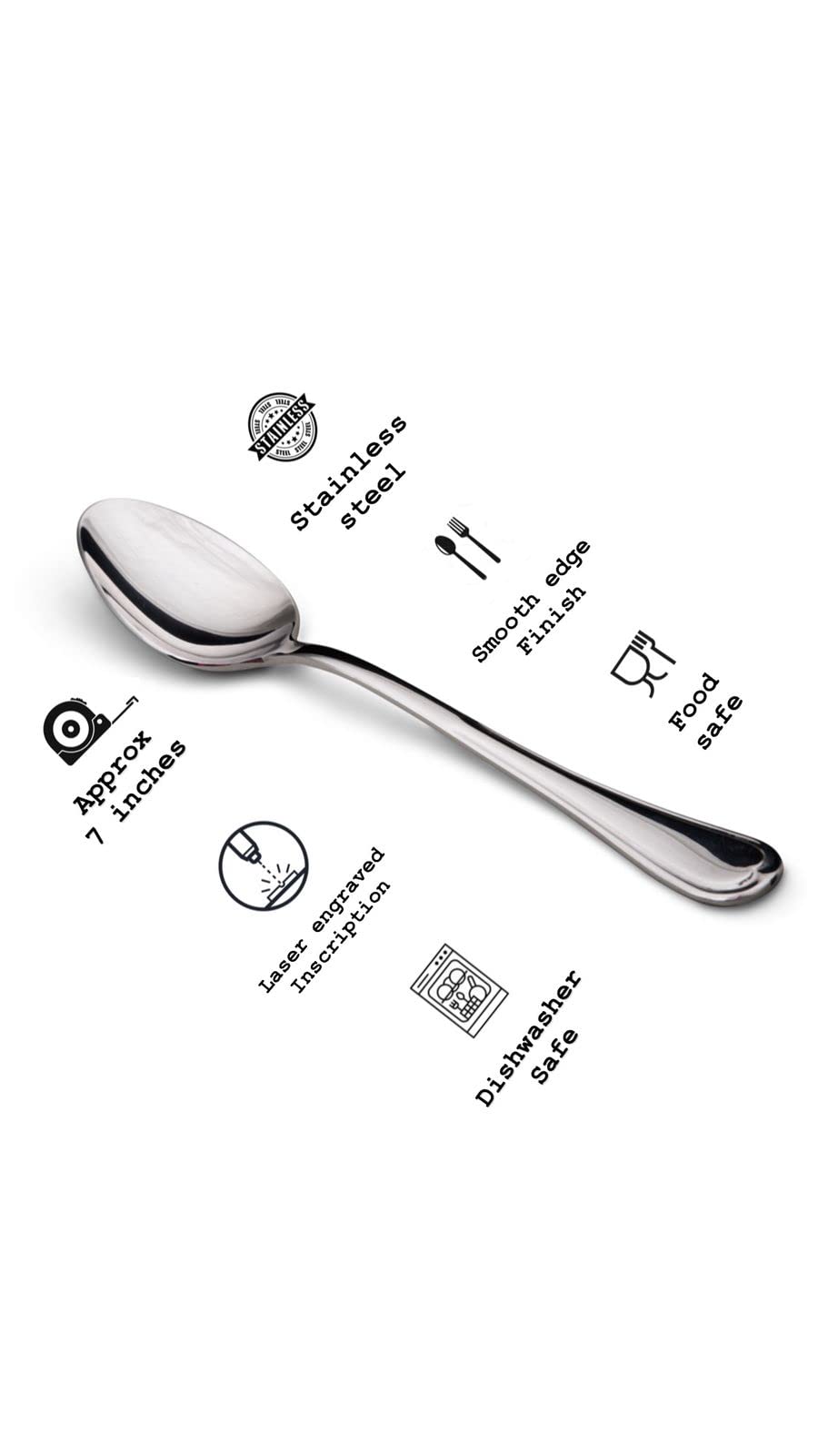 Grammy's Tea Engraved Spoon gift for grandma - grammy gifts for grandma - nana gifts from grandkids/grandchildren - Nana spoon - 7 inch long sturdy stainless steel