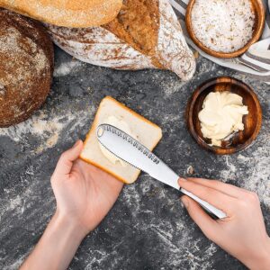 Sophix Butter Knife, Elegant Gift Butter Knife Spreader with Holes, Stainless Steel Easy Spread Butter Knife & Curler that makes the Butter Spread better | 3 in 1 Kitchen Gadget