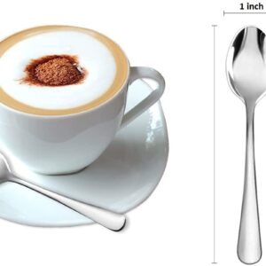 Comicfs 12-Piece Demitasse Espresso Spoons, Mini Coffee Spoon, 5 Inches Stainless Steel Small Spoons for Dessert, Tea, Appetizer