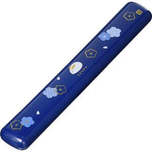 Skater Japanese Rabbit Blossom Chopstick and Case Blue