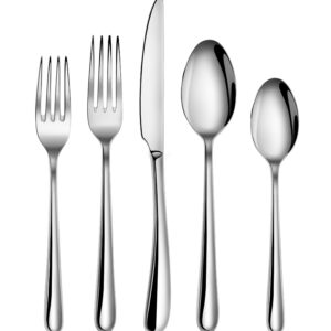 Artaste 56525 Rain II Forged 18/10 Stainless Steel Flatware 20 Piece Set, Service for 4, Silver