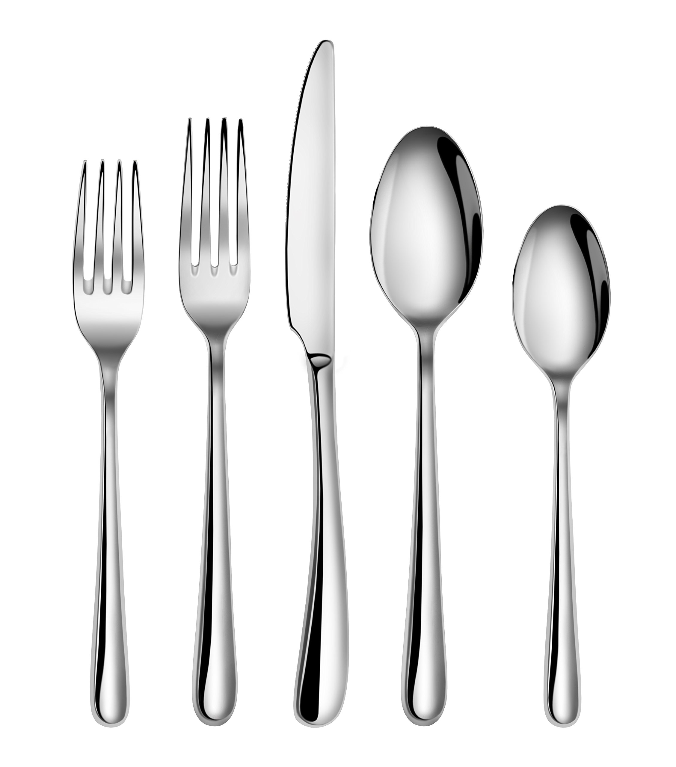 Artaste 56525 Rain II Forged 18/10 Stainless Steel Flatware 20 Piece Set, Service for 4, Silver