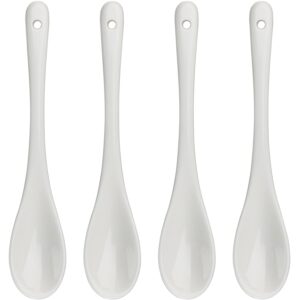 ice cream spoons ceramic dessert spoon set of 4 teaspoons espresso spoon porcelain spoons for coffee tea yogurt desserts egg (4)