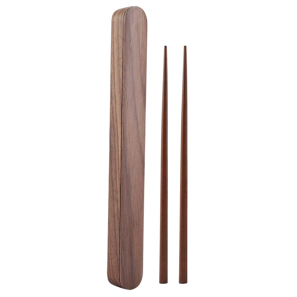 Chopsticks Storage Case, Portable Eco friendly Wooden Reusable Travel Case Flatware Storage Box for Stationery Chopsticks Toothbrush Straws