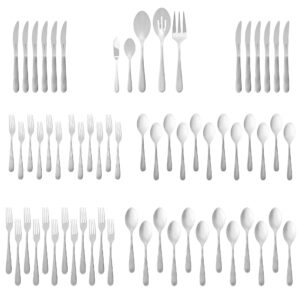 HENCKELS Lucena Flatware Set, 65-pc, Stainless Steel