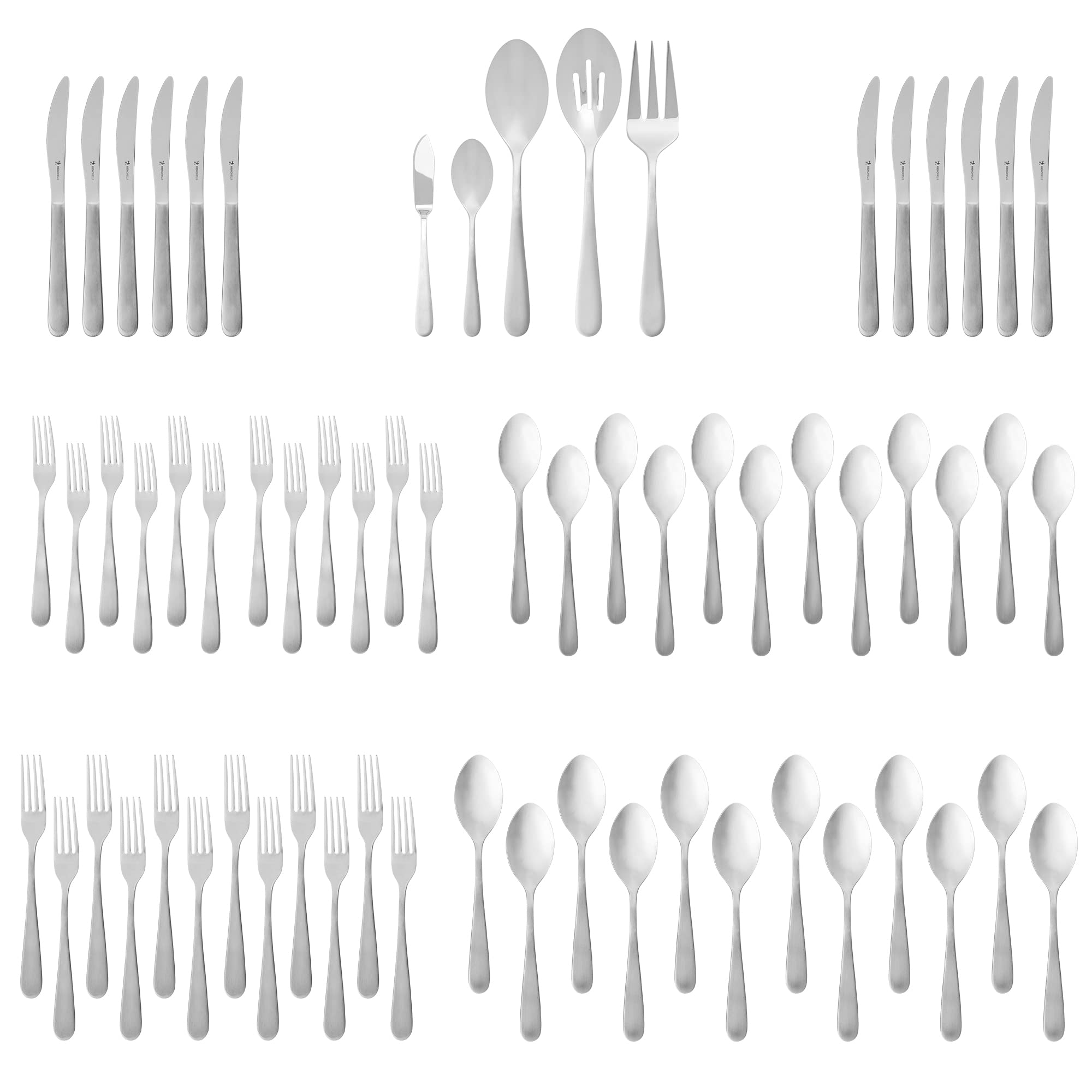 HENCKELS Lucena Flatware Set, 65-pc, Stainless Steel