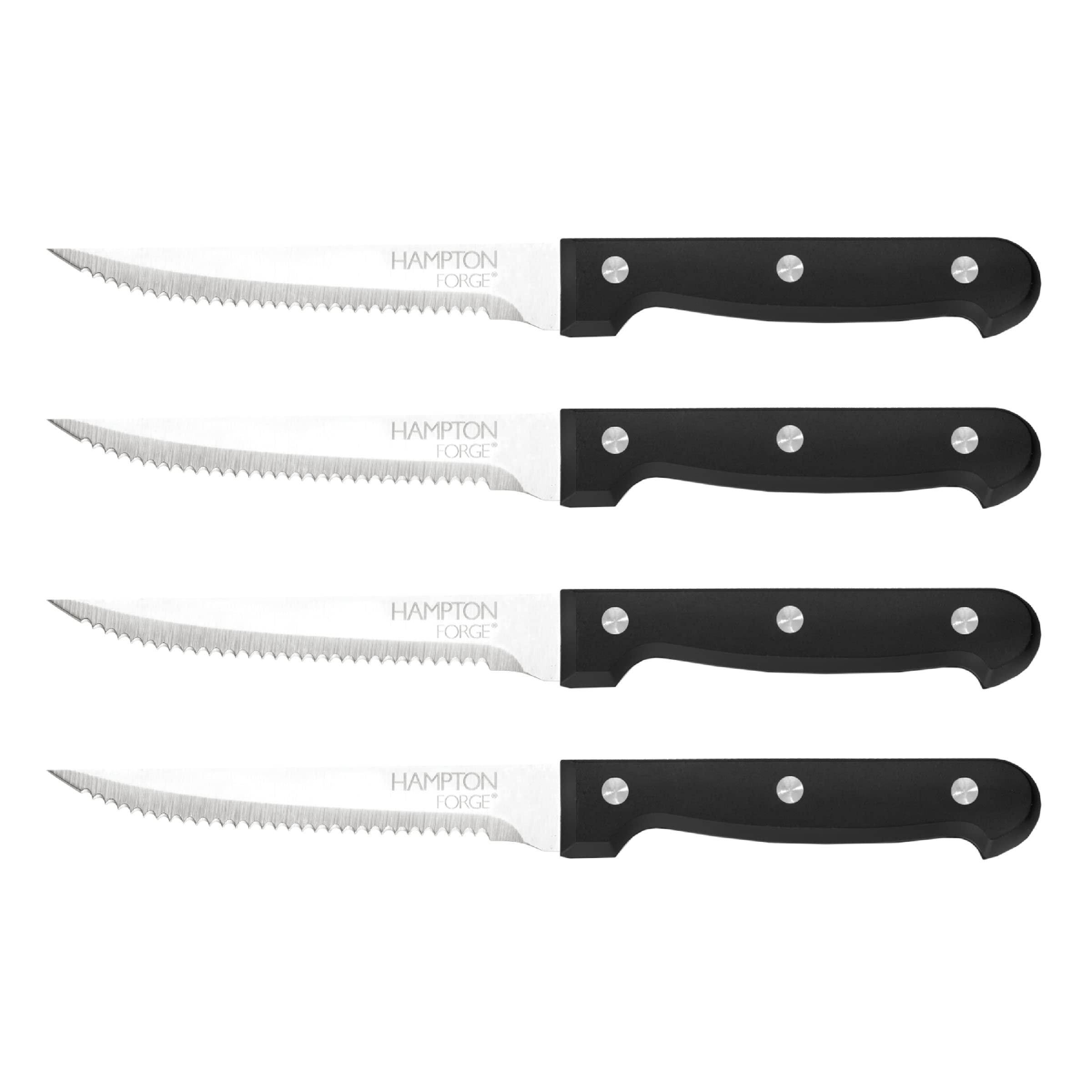 Hampton Forge Brighton 4Pc Steak Set, 0.40 LB, Black