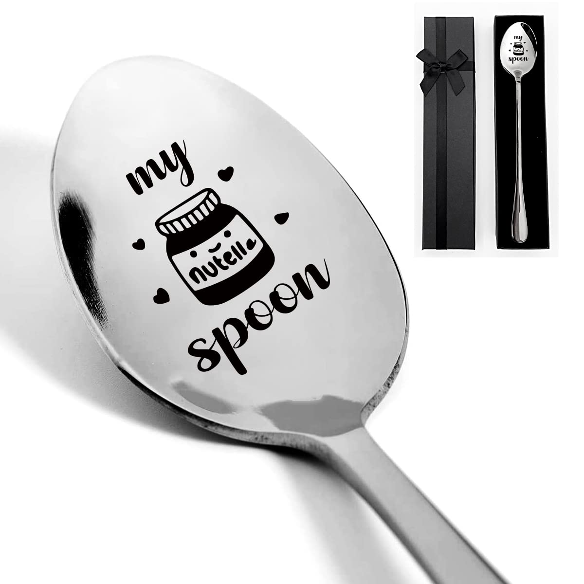 XIKAINUO My Nutella Spoon Stainless Steel Dessert Spoon for Nutella Lovers, Gift for Any Nutella Fan or a Perfect Addition to Your Own Collection of Spoons