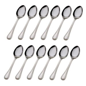 wallace continental bead 18/10 stainless steel teaspoon (set of twelve)