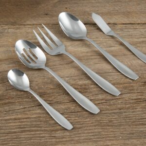 Cambridge Silversmiths Tyrus Satin Mirror 89-Piece Flatware Set