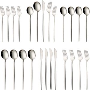 silverware set of 20 stainless steel flatware set service for 4 kitchen utensils cutlery set for home kitchen restaurant