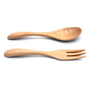 Crysto Wooden Fork and Spoon Set,5.9 Inches