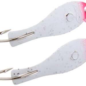 Nungesser 30GLO-2RW 000 Shad Spoon, Hot Pink and White Finish