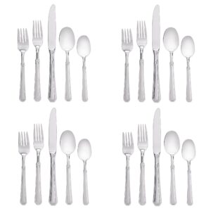 pfaltzgraff providence 18/10 stainless 20pc. flatware set (service for four)