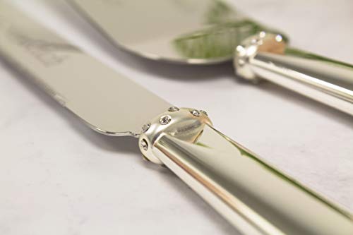 Lenox Devotion Personalized Wedding Cake Knife and Server Set, Custom Engraved Wedding Cake Cutting Set, Engagement Gifts and Accessories for Bride and Groom