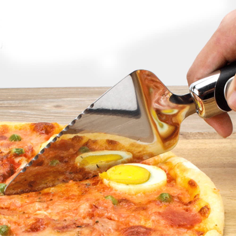 YALIHAIXIA 2 Pcs Pizza Cake Slicer Cake Pizza Pie ServerStainless Steel Pie Server for Left or Right Side Handed Cutter Slicer Divider