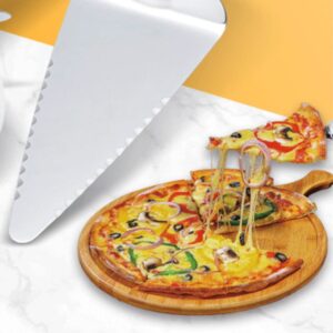 YALIHAIXIA 2 Pcs Pizza Cake Slicer Cake Pizza Pie ServerStainless Steel Pie Server for Left or Right Side Handed Cutter Slicer Divider