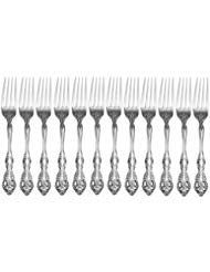 oneida michelangelo fine flatware set, 18/10 stainless, set of 12 dinner forks