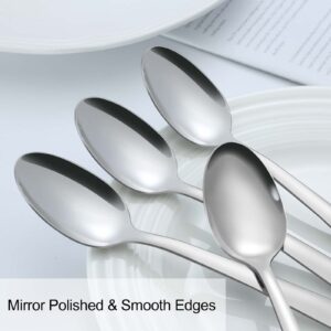 60 Pieces Dinner Forks (7.1 inches) and Teaspoons (6.2 inches), Pleafind Forks Silverware and Teaspoons, Contains 24 Pieces Forks and 36 Pieces Teaspoons, Use for Home, Kitchen, Restaurant