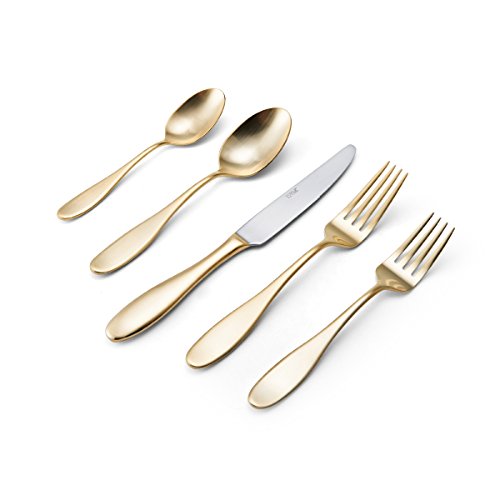 Towle Living 20-Piece Ashwell Gold Forged Stainless Steel Flatware Set, Service of 4