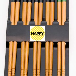 Happy Sales HSCH-SCENAT, Japanese Style Bamboo Chopsticks Gift Set, Scenery Natural