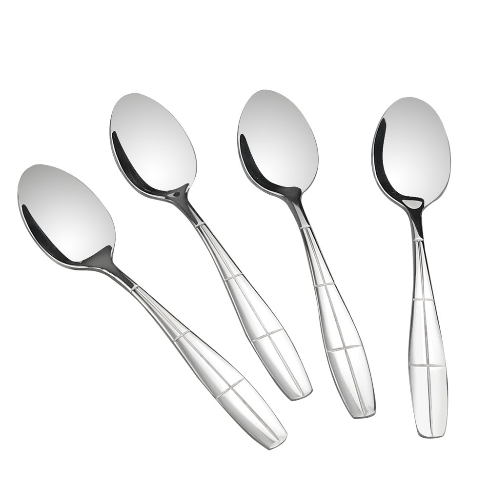 Eagrye Stainless Steel Flatware Dessert Spoons, Set of 12