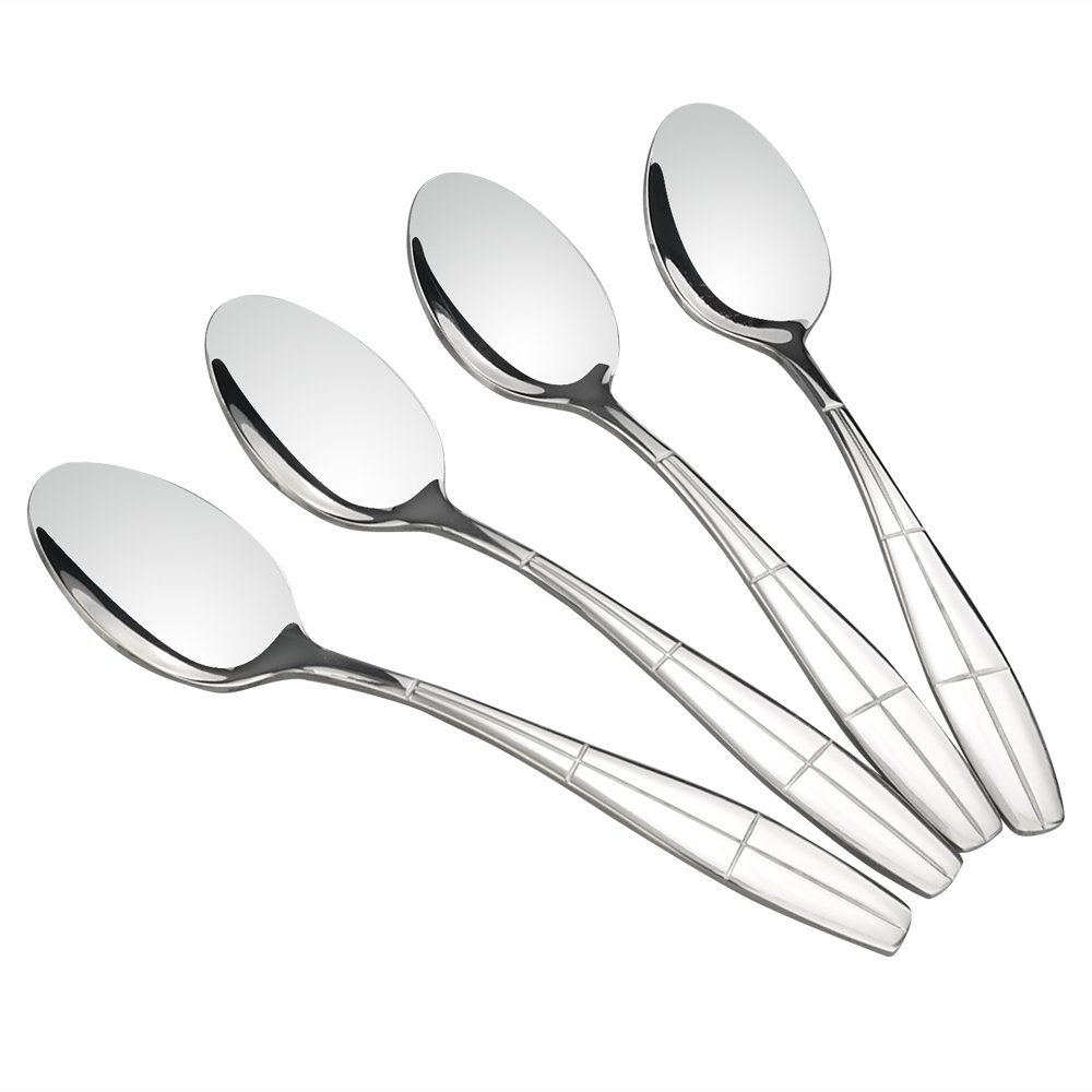 Eagrye Stainless Steel Flatware Dessert Spoons, Set of 12