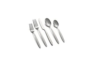 cambridge silversmiths albina sand 20-piece flatware set, service for four, silver