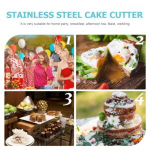 2Pcs Cake Slicer Cutters, Stainless Steel Cake Slicer, Better Quality and More Stable Cake Lifter Tools Pie Knife, Cake Pie Cutting for Cakes, Pie, Desserts Bread and Pizza (Random Color)