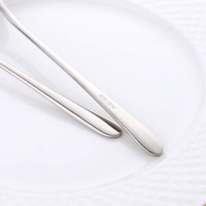 Buyer Star Silver Sporks 2 in 1 Spoons Forks 5 Pieces Stainless Steel Reusable Metal Korean Soup Dinner Spoons Camping Flatware