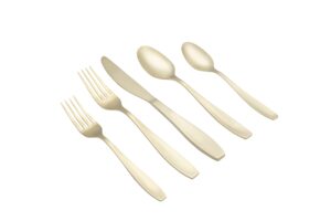 cambridge silversmiths january champagne satin 20-piece flatware set, service for 4