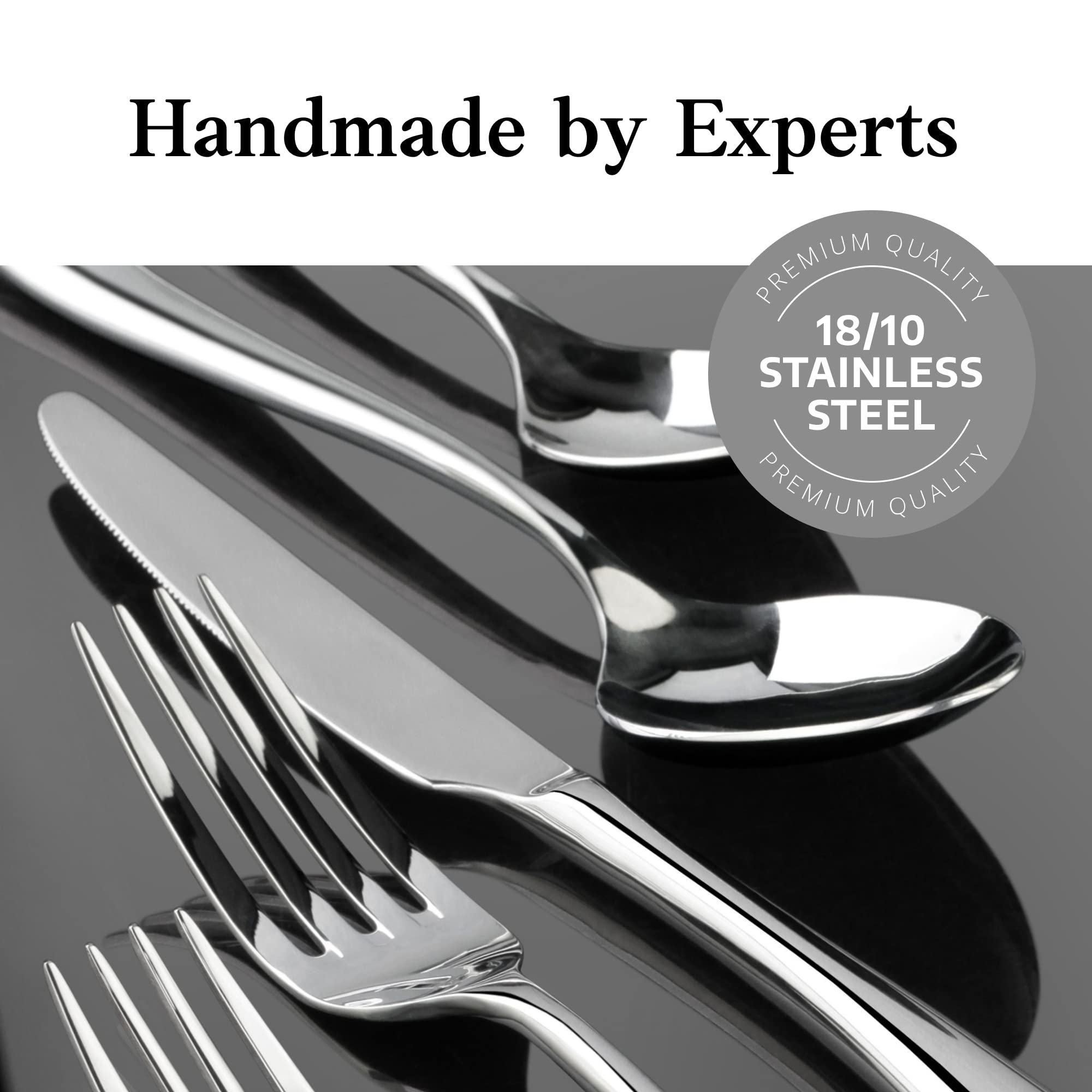 Artaste 56518 Rain II Forged 18/10 Stainless Steel Flatware 36-Piece Set, Service for 12