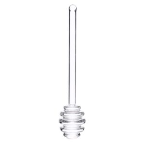 honey dipper sticks glass honey and syrup dipper stick server for honey pot jar containers,6 inch