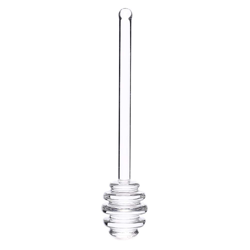 Honey Dipper Sticks Glass Honey and Syrup Dipper Stick Server for Honey Pot Jar Containers,6 inch