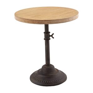 mud pie wood and iron adjustable server, 11" x 10", small