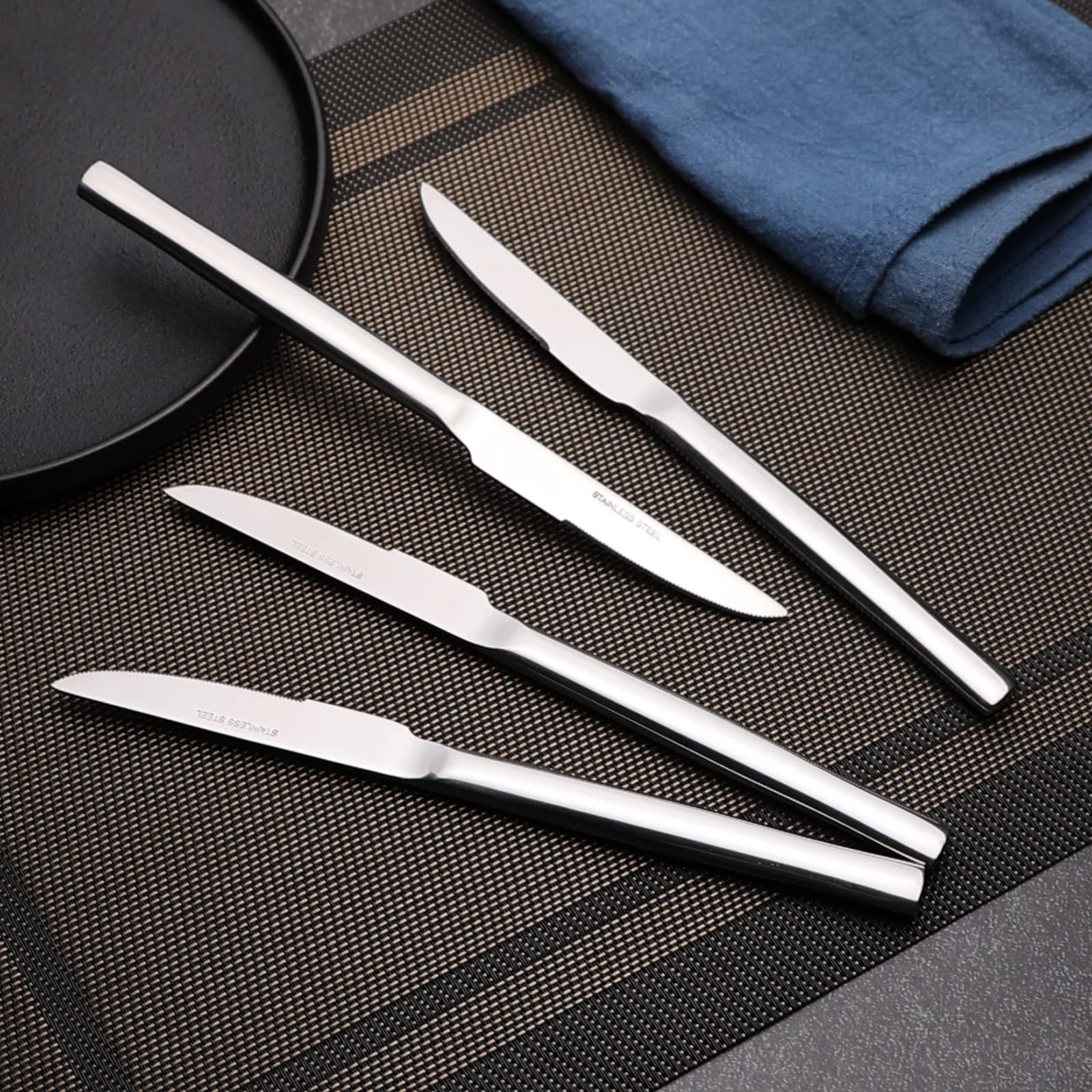 Begale Stainless Steel Steak Knife/Dinner Knife, Set of 8