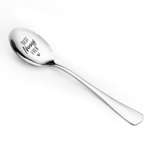 Nana Gifts from Granddaughter Grandson - Best Nanny Ever Spoon Funny Engraved Stainless Steel Grandma Gift for Mother's Day/Birthday/Christmas