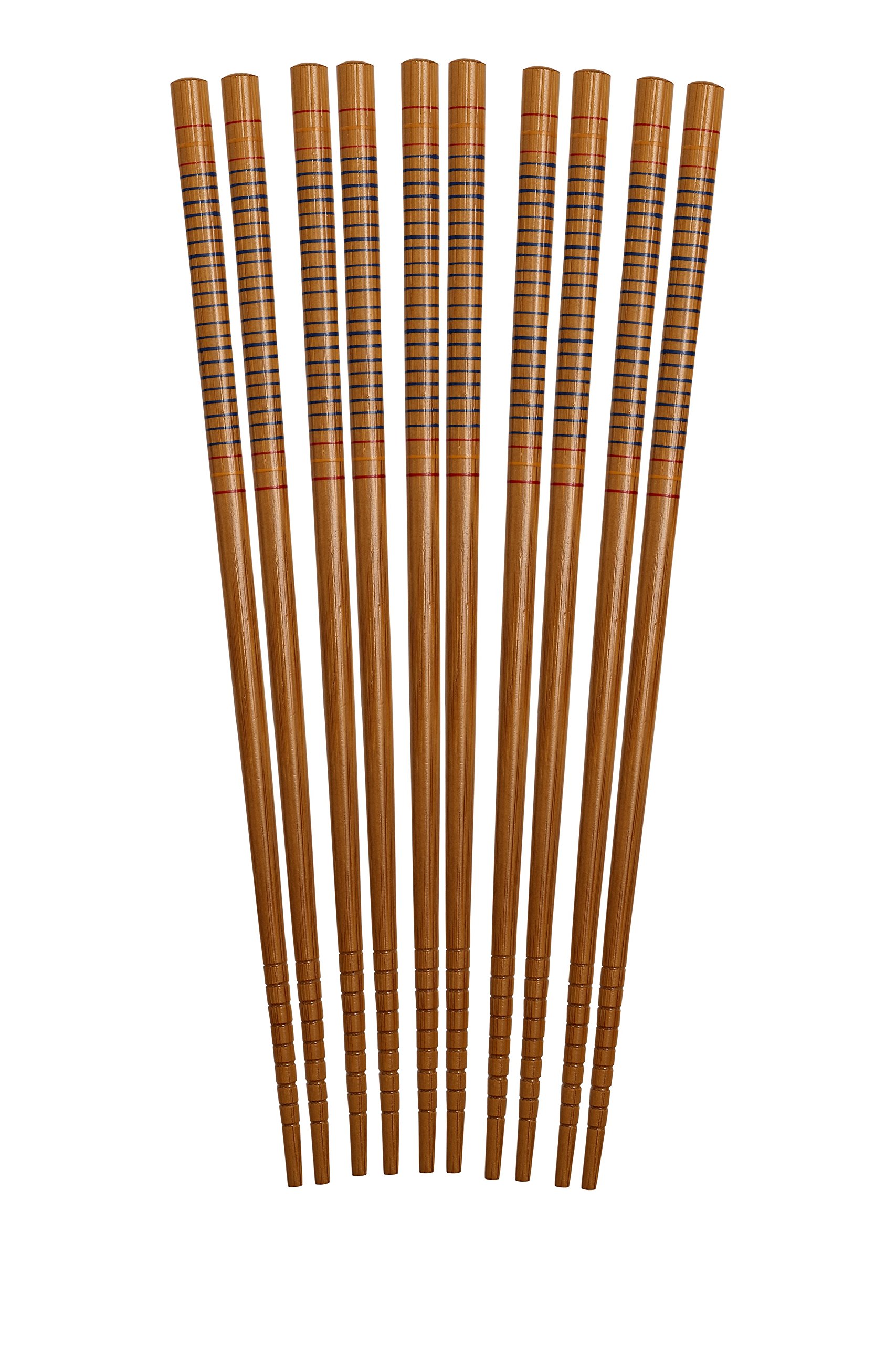 Helen’s Asian Kitchen Silk Wrapped Bamboo Chopsticks, 9-Inches, 5-Pair