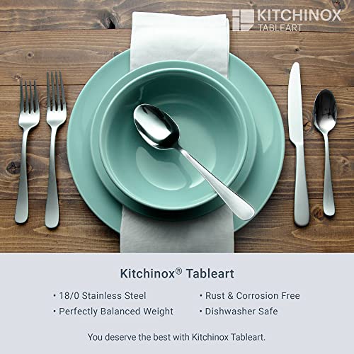 Kitchinox Alton Bay Satin 20-piece Stainless Steel Silverware Set, Flatware Service for 4