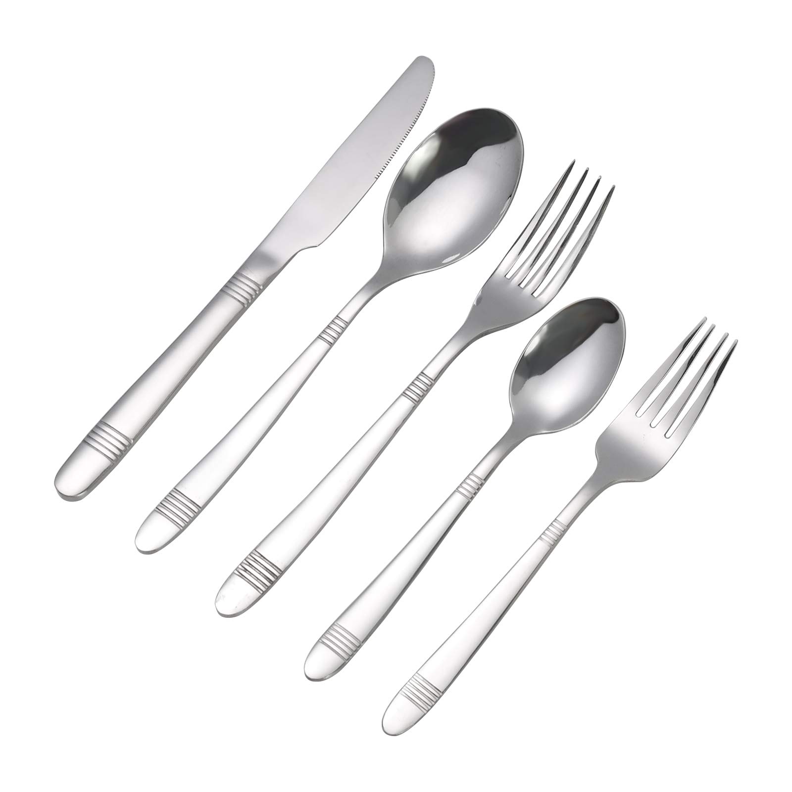 Callyne 40 Pieces Stainless Steel Flatware, Cutlery Set, Service for 8